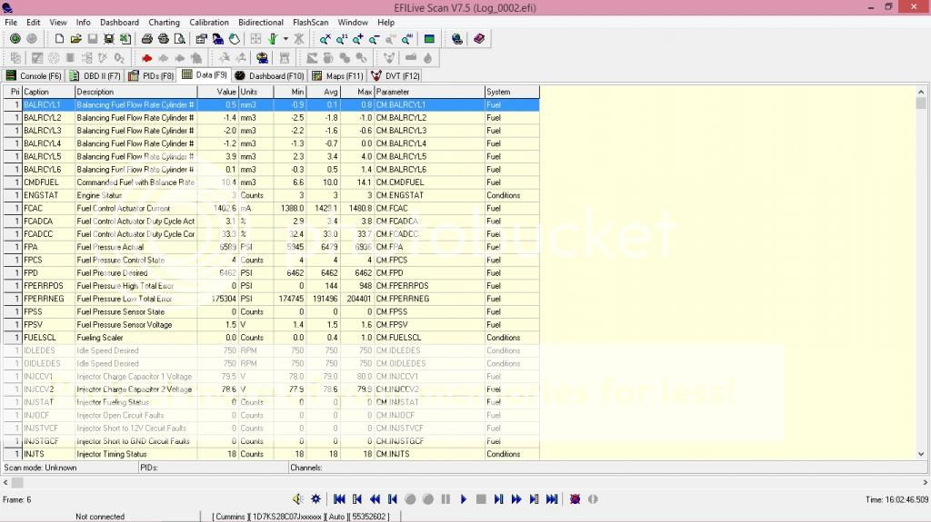 Analyze My Injector Data Log, Please? | Dodge Cummins Diesel Forum